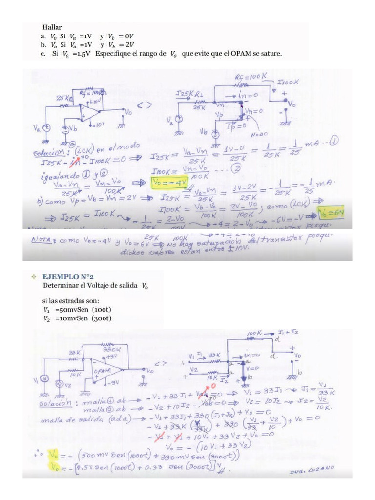 Ejercicio Electro | PDF
