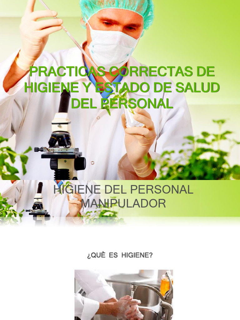 PRACTICAS CORRECTAS DE HIGIENE Y ESTADO DE SALUD DEL PERSONAL | Descargar gratis PDF | Higiene ...