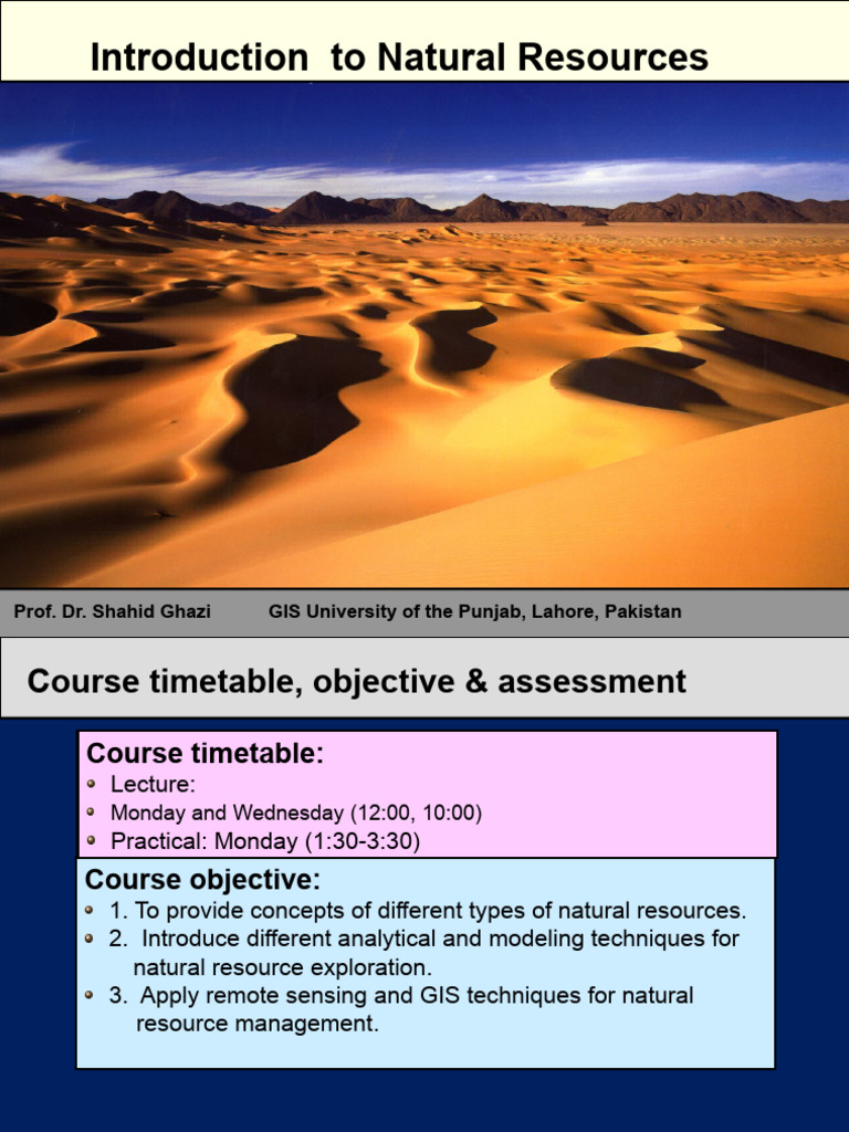 L1. Introduction To Natural Resources | PDF | Nature | Agriculture