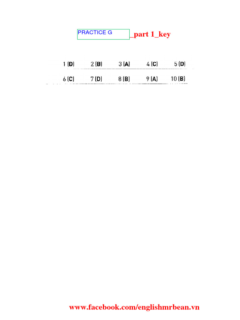 PRACTICE G - Part 1 - key & script + miêu tả bức tranh | PDF