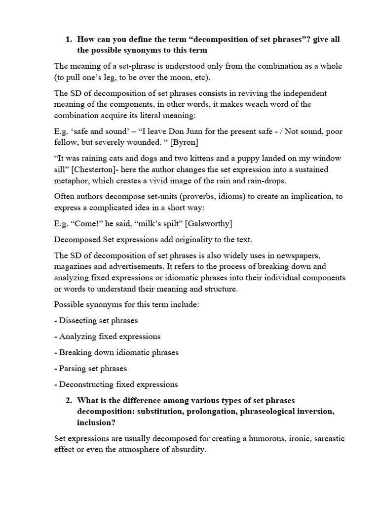 Seminar 3 | PDF | Idiom | Semantics