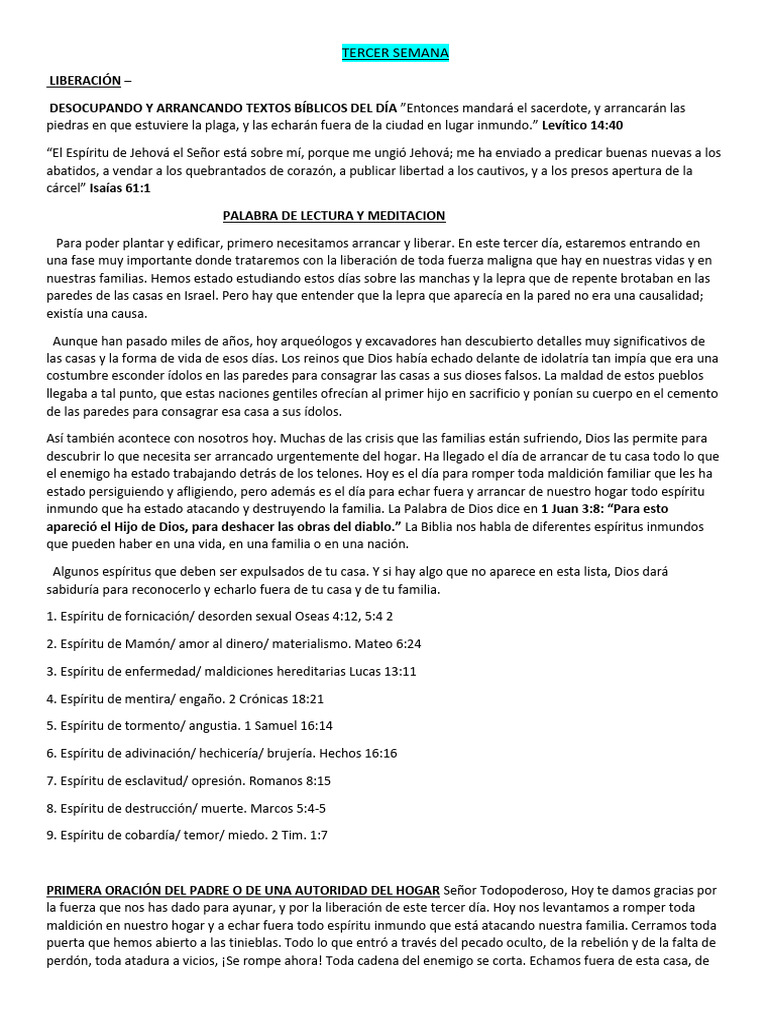 Tercer Semana | PDF | Cristo (título) | Creencia religiosa y doctrina