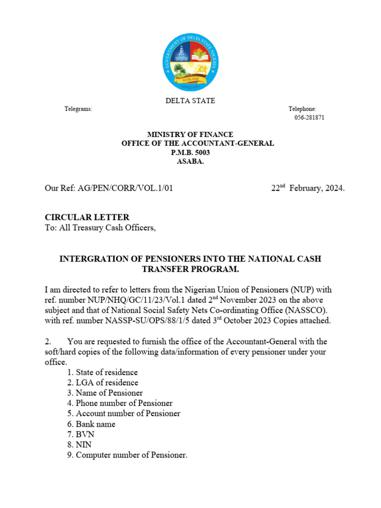 Tco Circular Letter | PDF