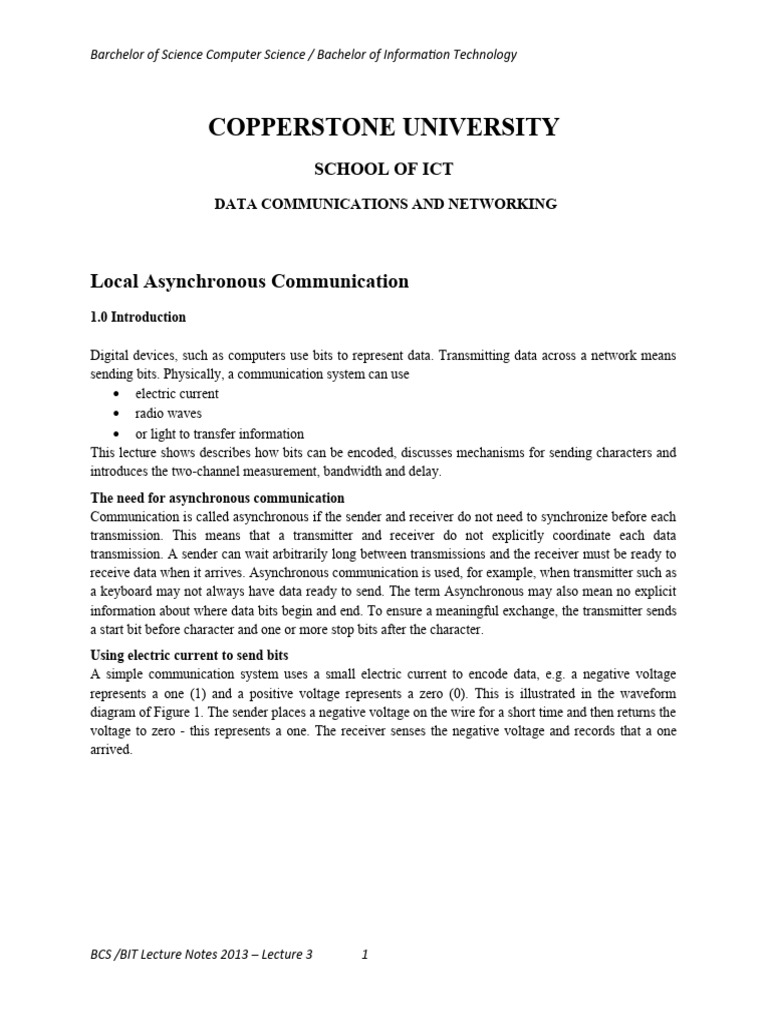Bcs 140 - Lecture 3 Final-1 | PDF | Bit Rate | Signal To Noise Ratio