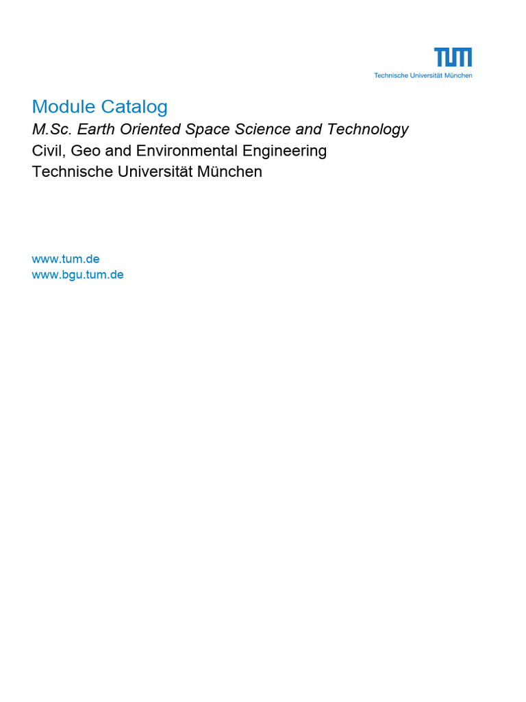 ESPACE ModuleHandbook WS2015 | PDF | Orbit | Remote Sensing