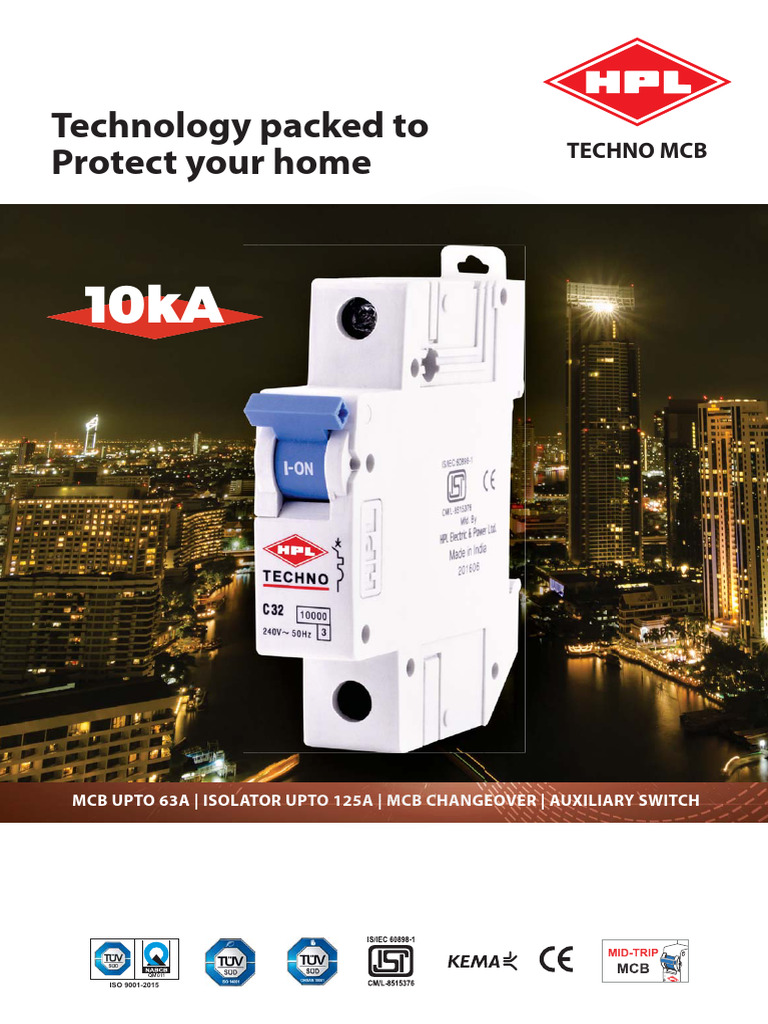 Techno MCB NEW Datasheet | PDF | Electrical Engineering | Electricity