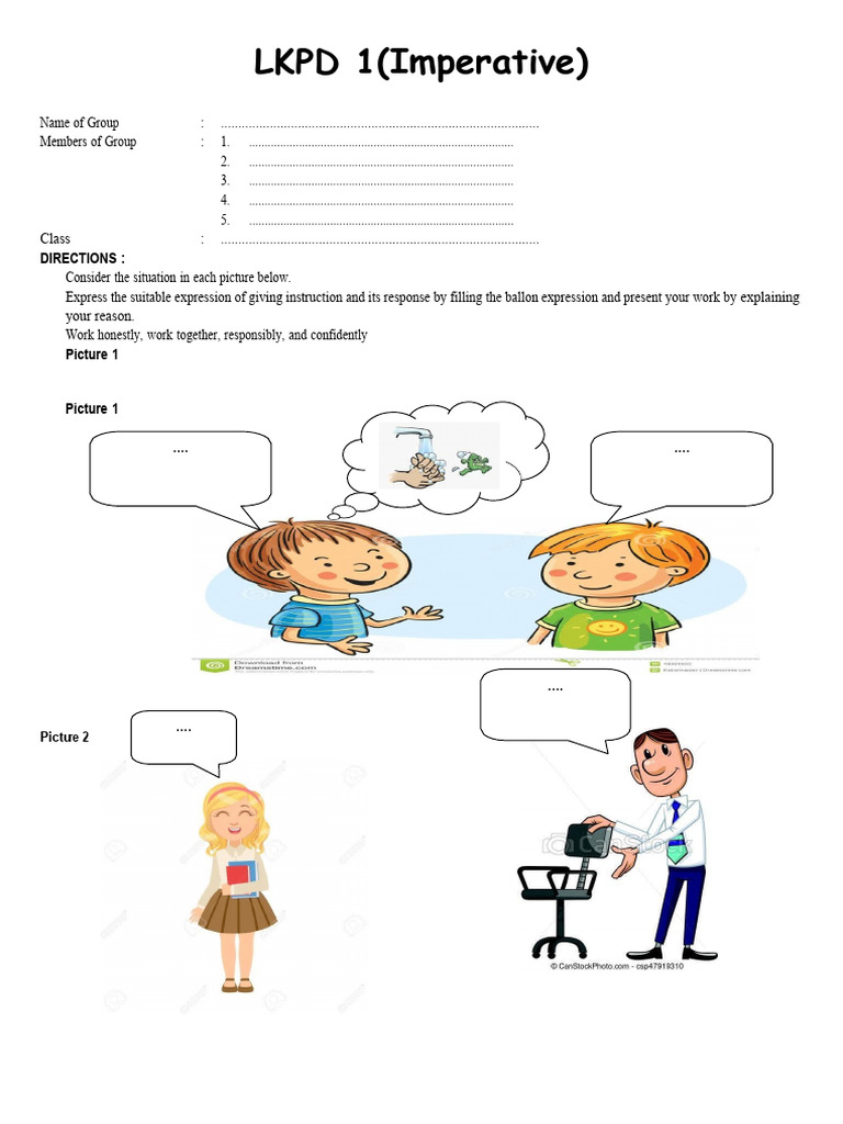 LKPD Imperative Sentence | PDF