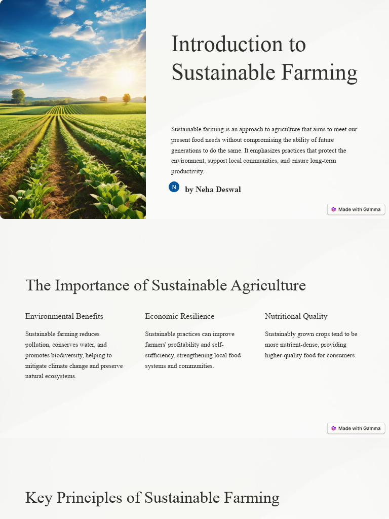 Sustainable Farming Essentials | PDF | Sustainable Agriculture ...