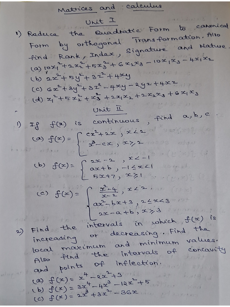 Matrices and Calculus | PDF