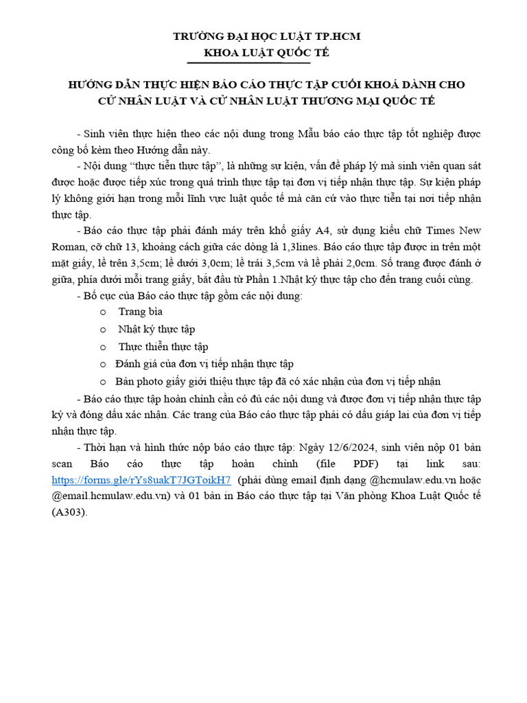 3-Huong Dan Va Mau Bao Cao Thuc Tap | PDF