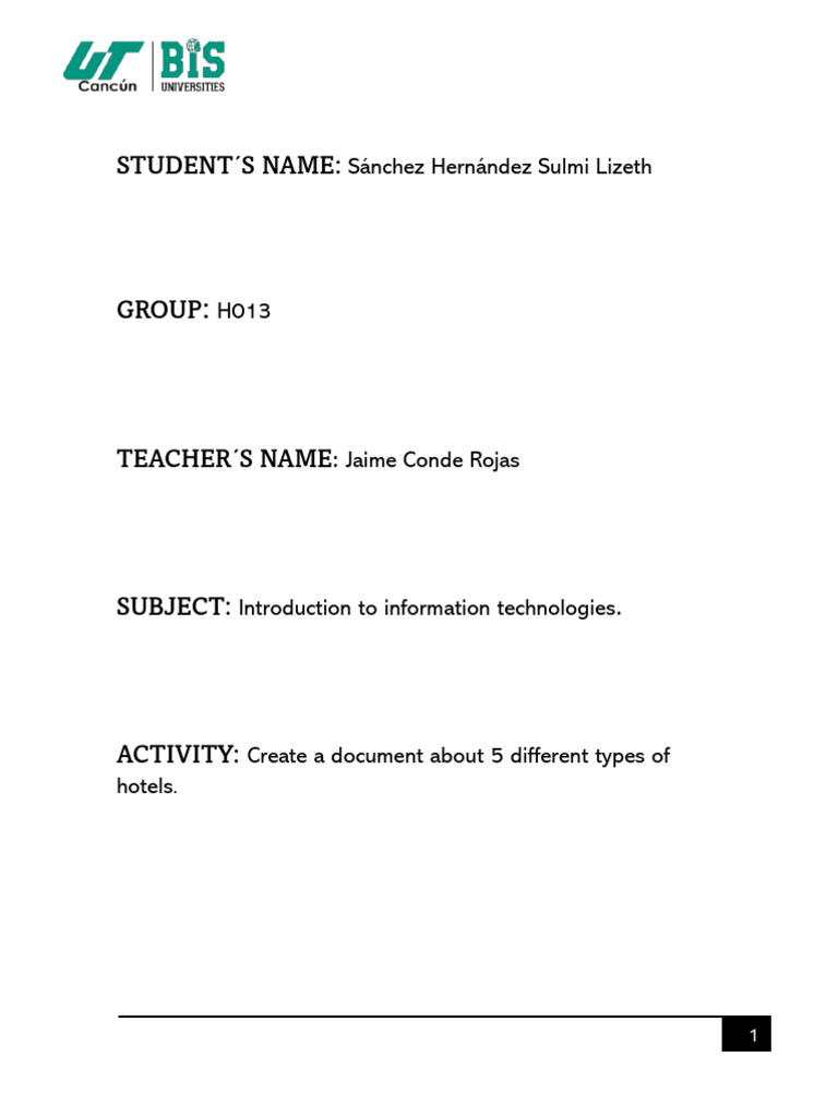 5 Types of Hotels | PDF | Hotel | Resort