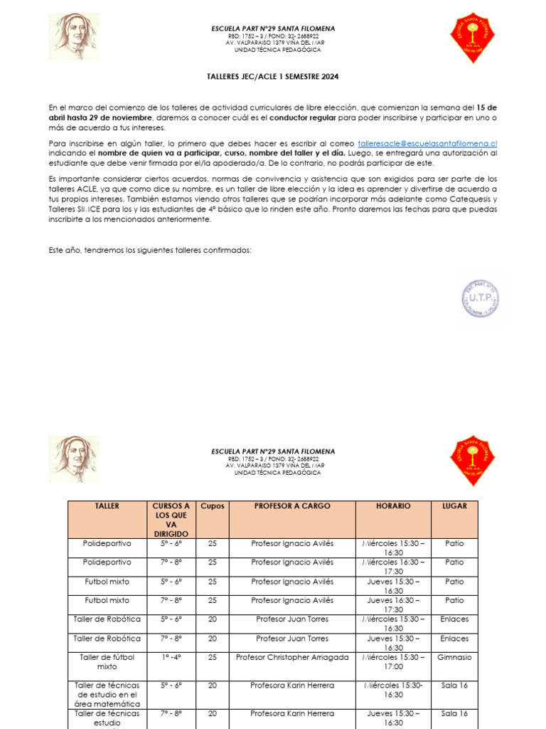 Talleres Jec 2024 | PDF