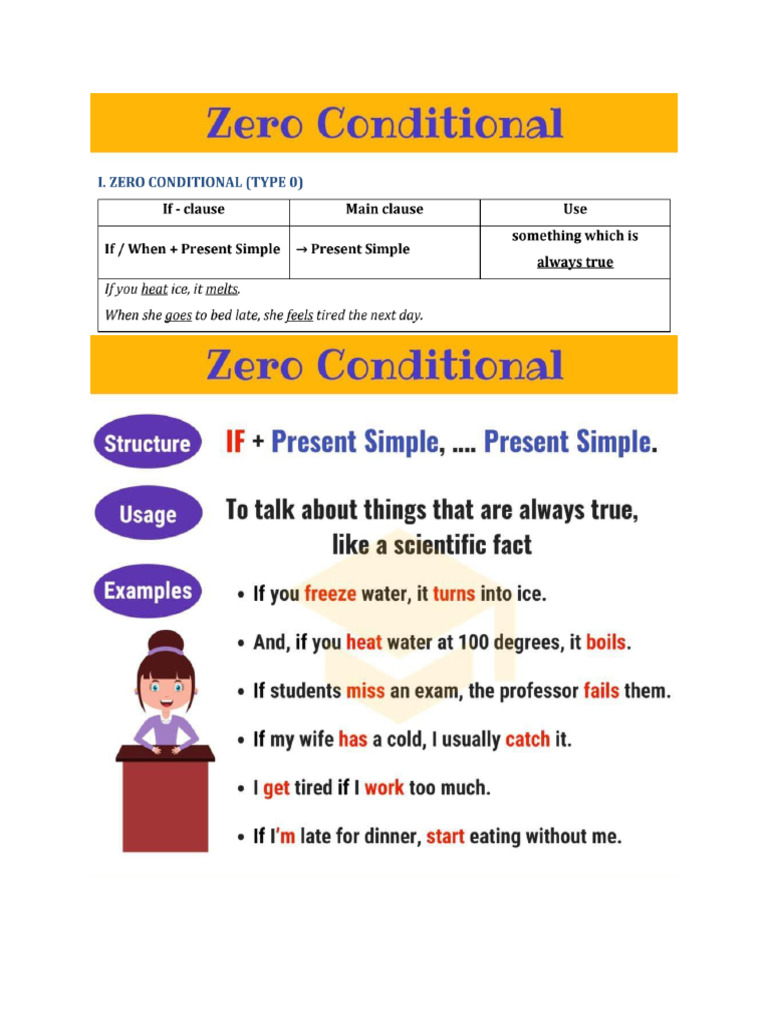 Zero & First Conditional | PDF