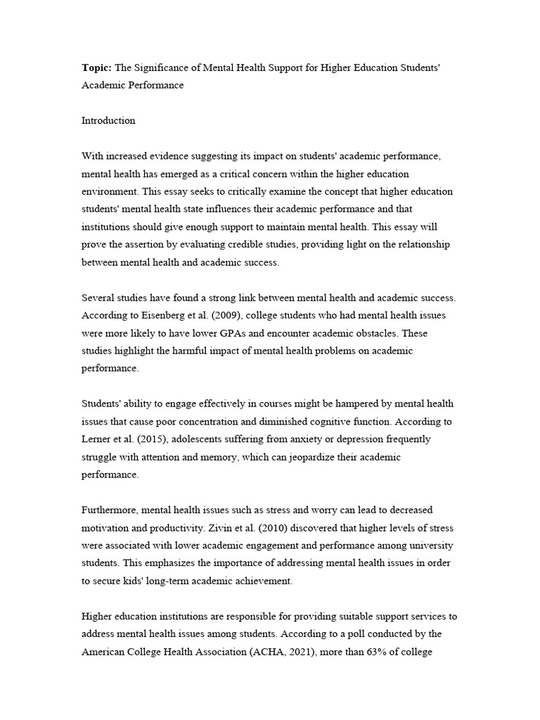 Argumentative Essay | PDF | Mental Health | Psychotherapy