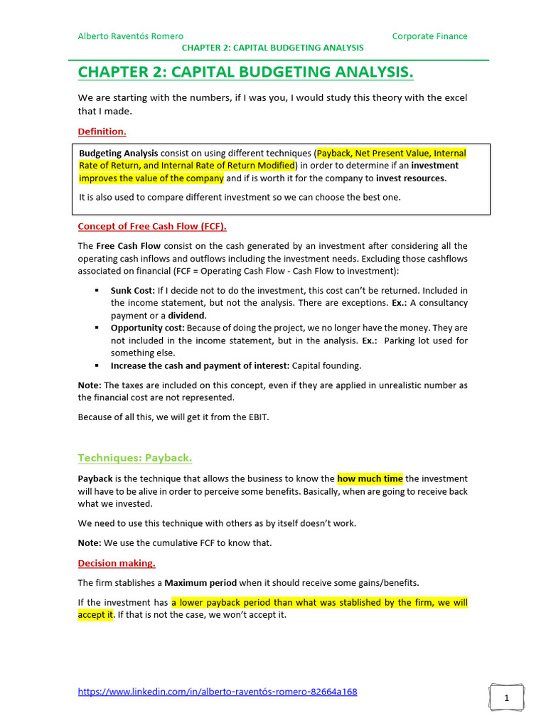 Chapter 2 | PDF | Internal Rate Of Return | Net Present Value