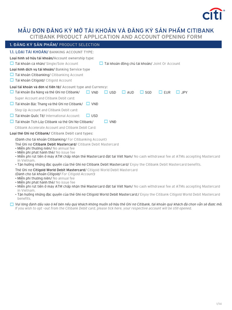 Universal Banking Application Form | PDF