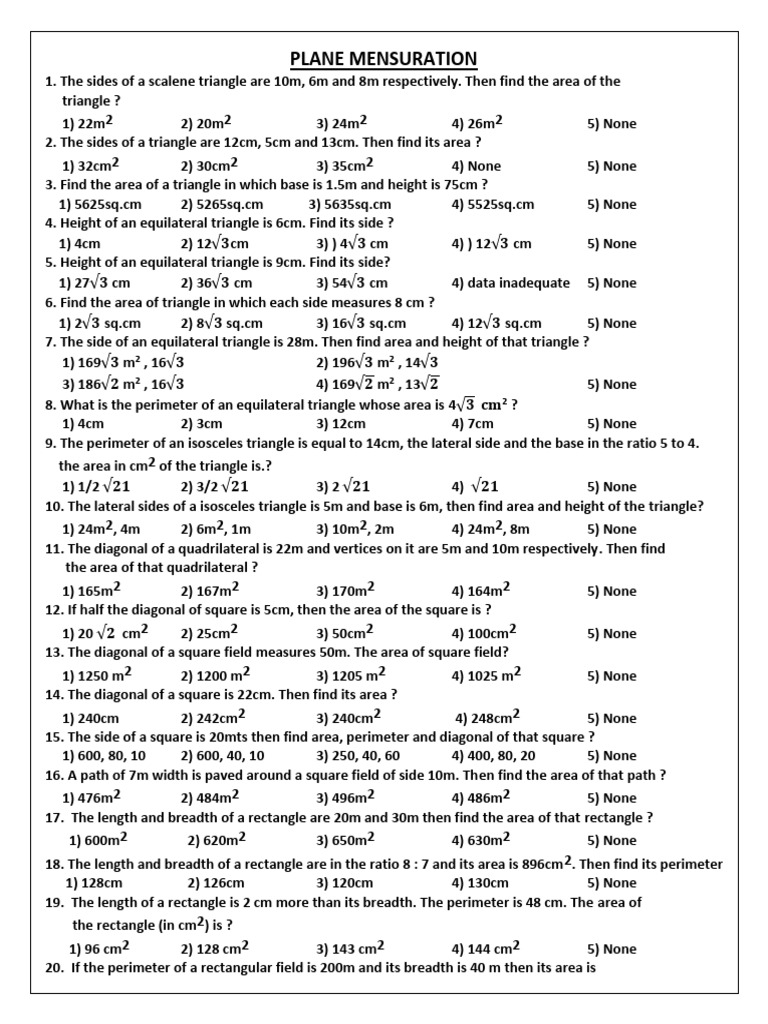 2D and 3D Geometry Session Document | PDF | Sphere | Area