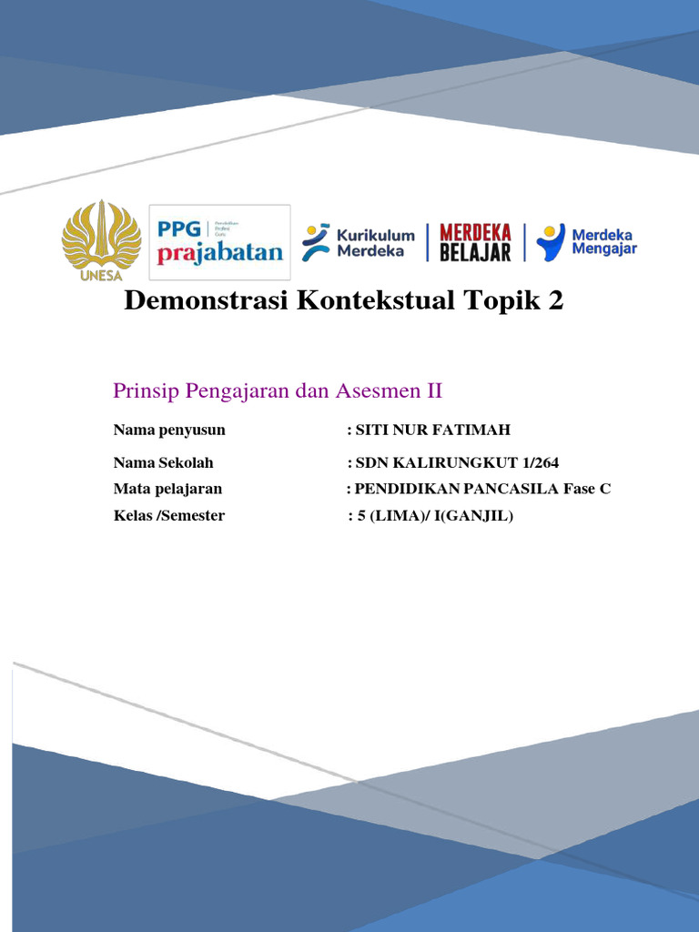 DEMONSTRASI-KONTEKSTUAL T2 Asesmen | PDF