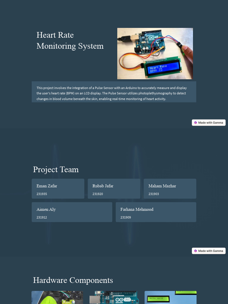 Heart Rate Monitoring System Pdf Arduino Pulse 8105