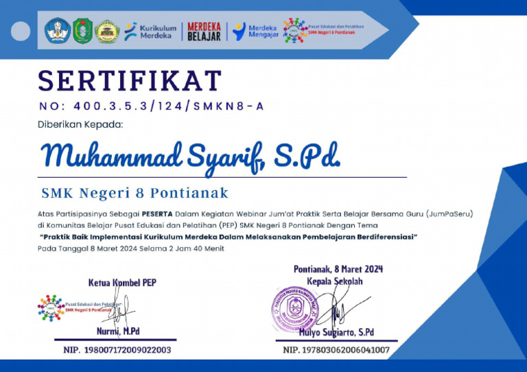 Muhammad Syarif, S.Pd.-3 | PDF