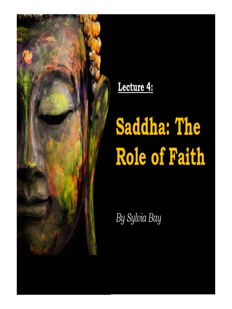 Saddha The Role of Faith | PDF | Faith | Dharma