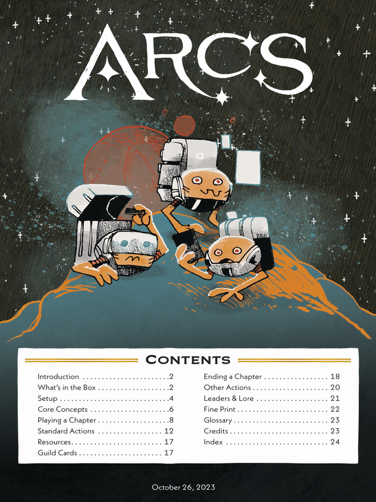 Arcs Board Game Rulebook Overview | PDF