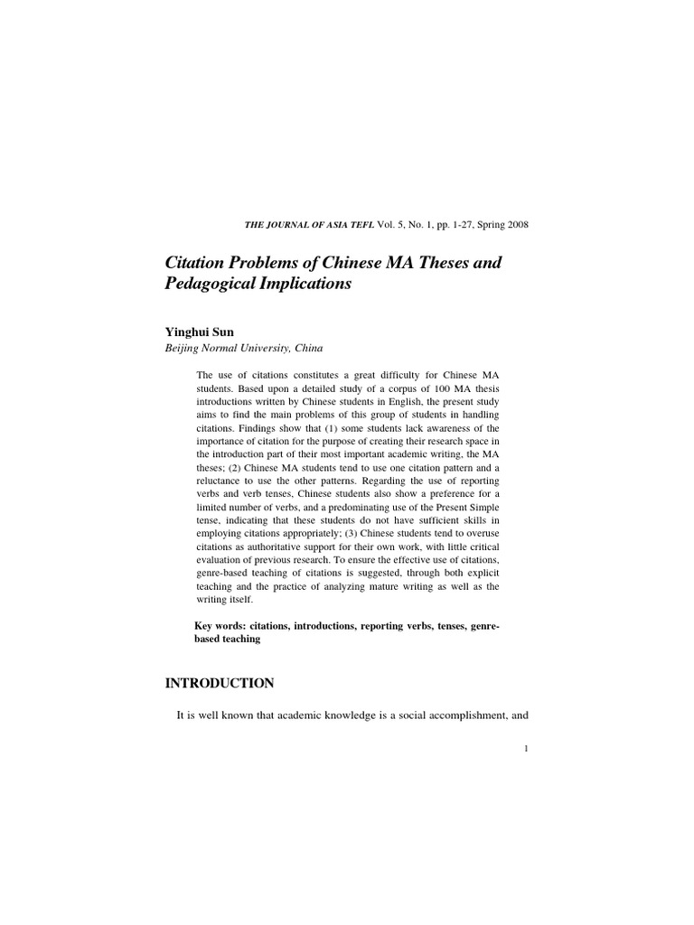 AsiaTEFL_V5_N1_Spring_2008_Citation_Problems_of_Chinese_MA_Theses_and ... AsiaTEFL_V5_N1_Spring_2008_Citation_Problems_of_Chinese_MA_Theses_and ...