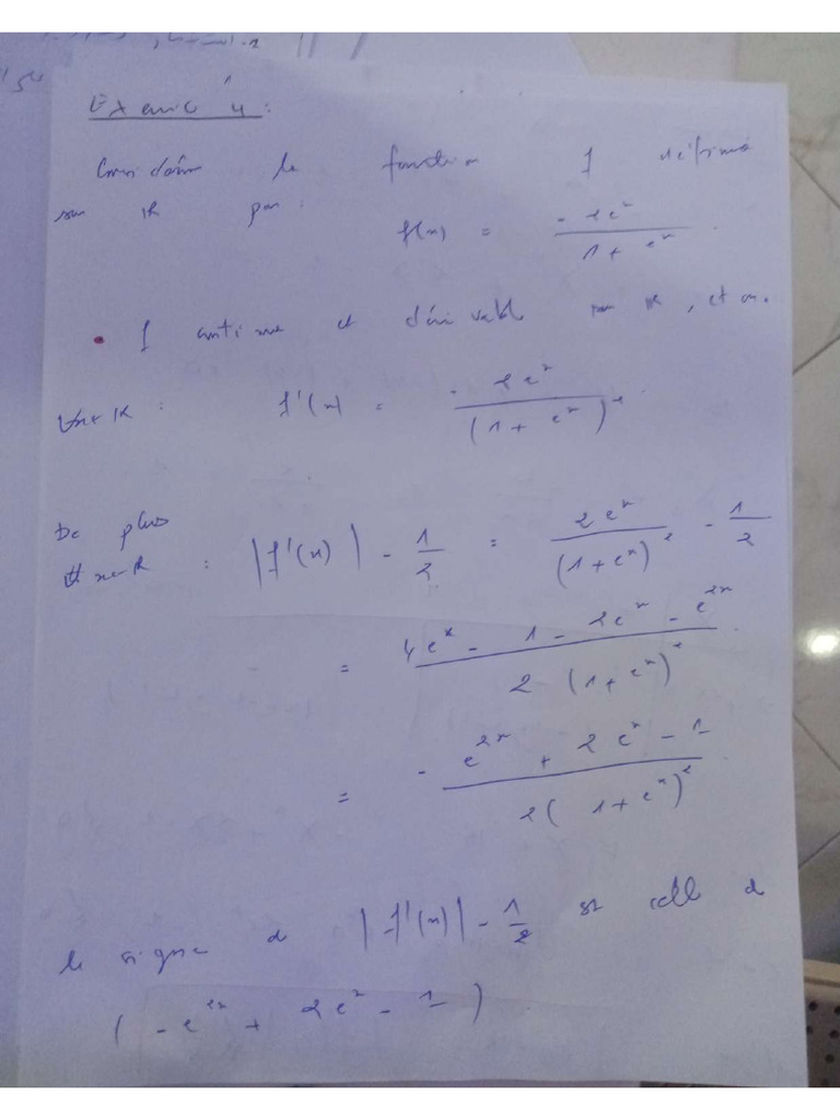 Correction - Exercice 4 - Analyse | PDF