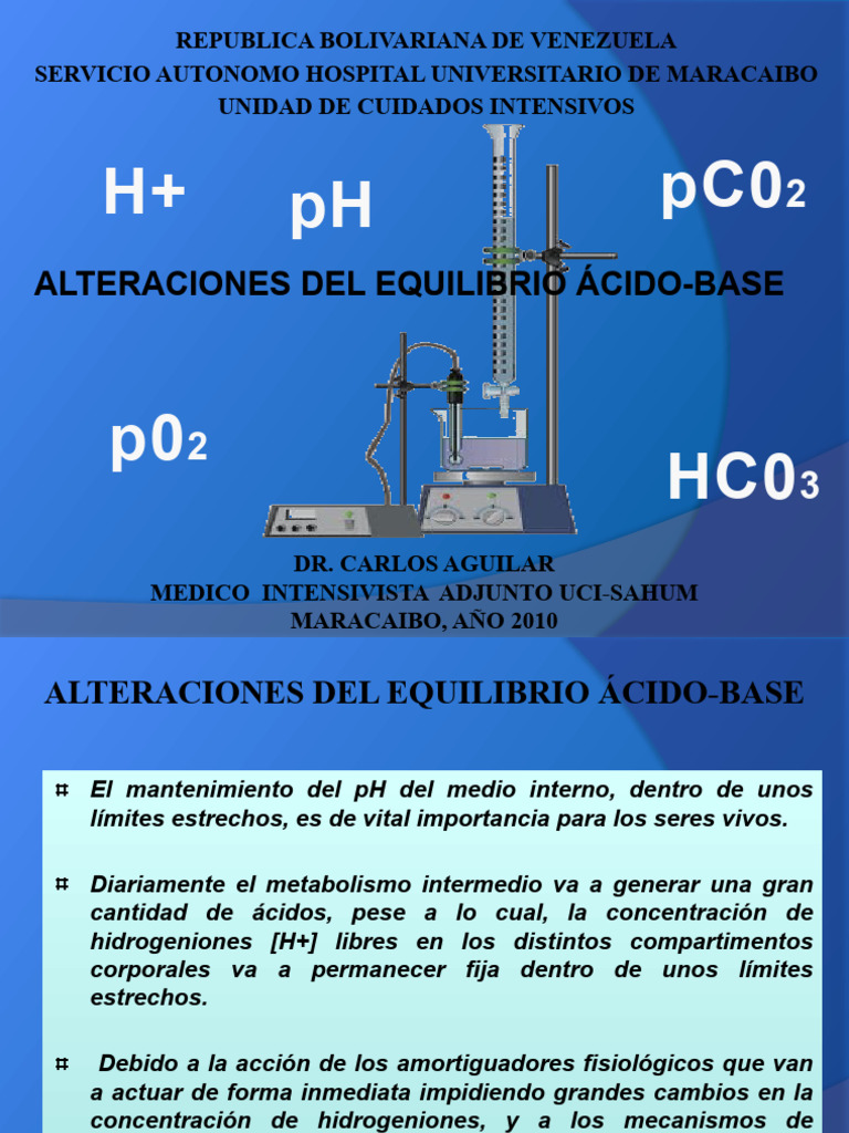 Alteraciones Del Equilibrio Acido Base | PDF | Fisiología | Química