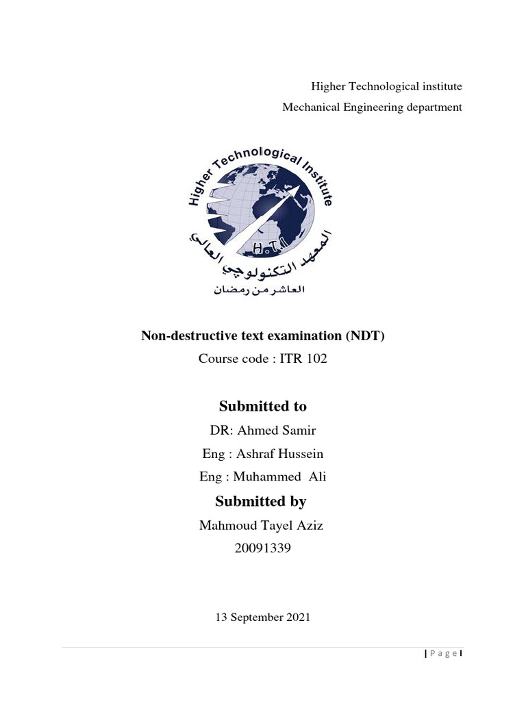 Higher Technological Institute - KIT | PDF | Welding | Construction