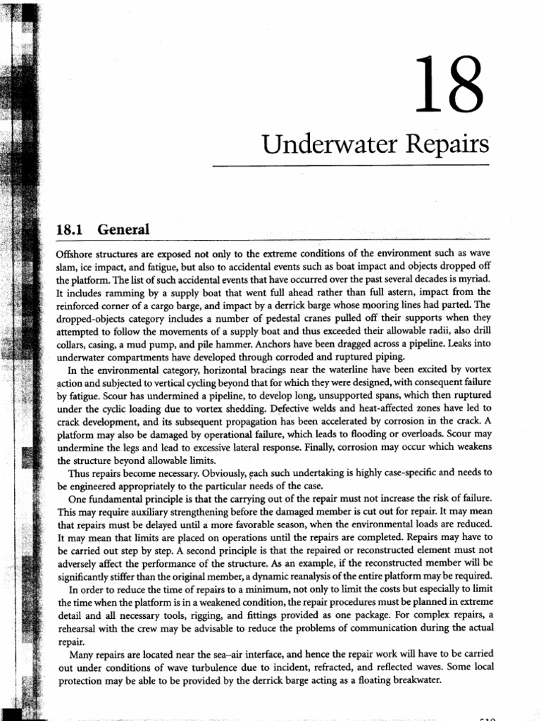 Underwater Repairs: 18.1 General | PDF | Deep Foundation | Prestressed ...