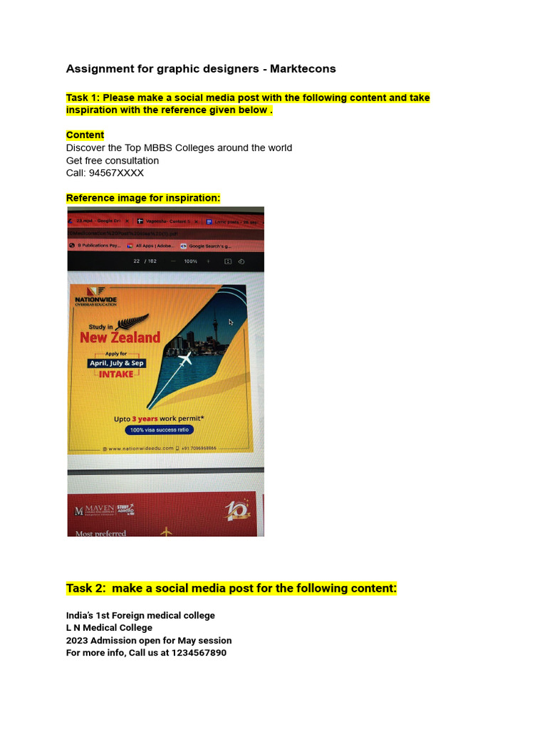 Graphic Design Tasks for Social Media | PDF | Social Science | Art