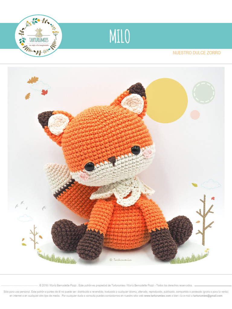 zorro milo | PDF | Tejer | Amigurumi