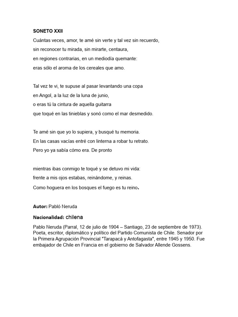 SONETO XXII | PDF