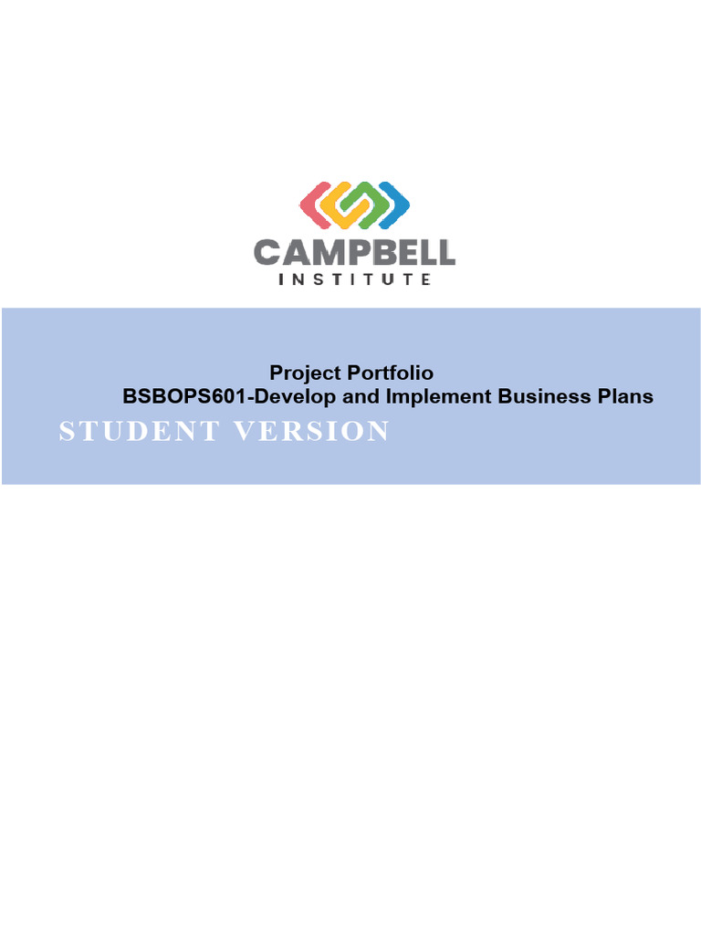 BSBOPS601 Project Portfolio Working File | PDF | Food Safety ...