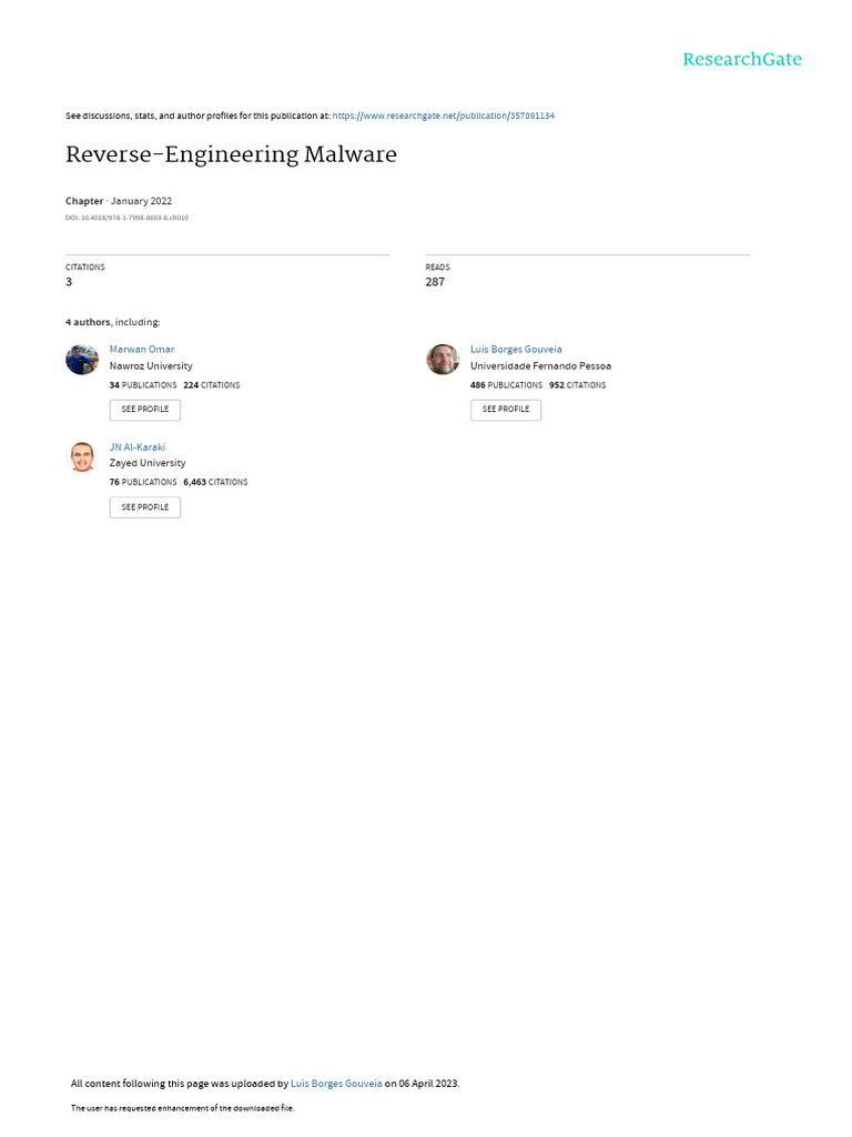 Reverse Engineering Malware | PDF | Ransomware | Malware