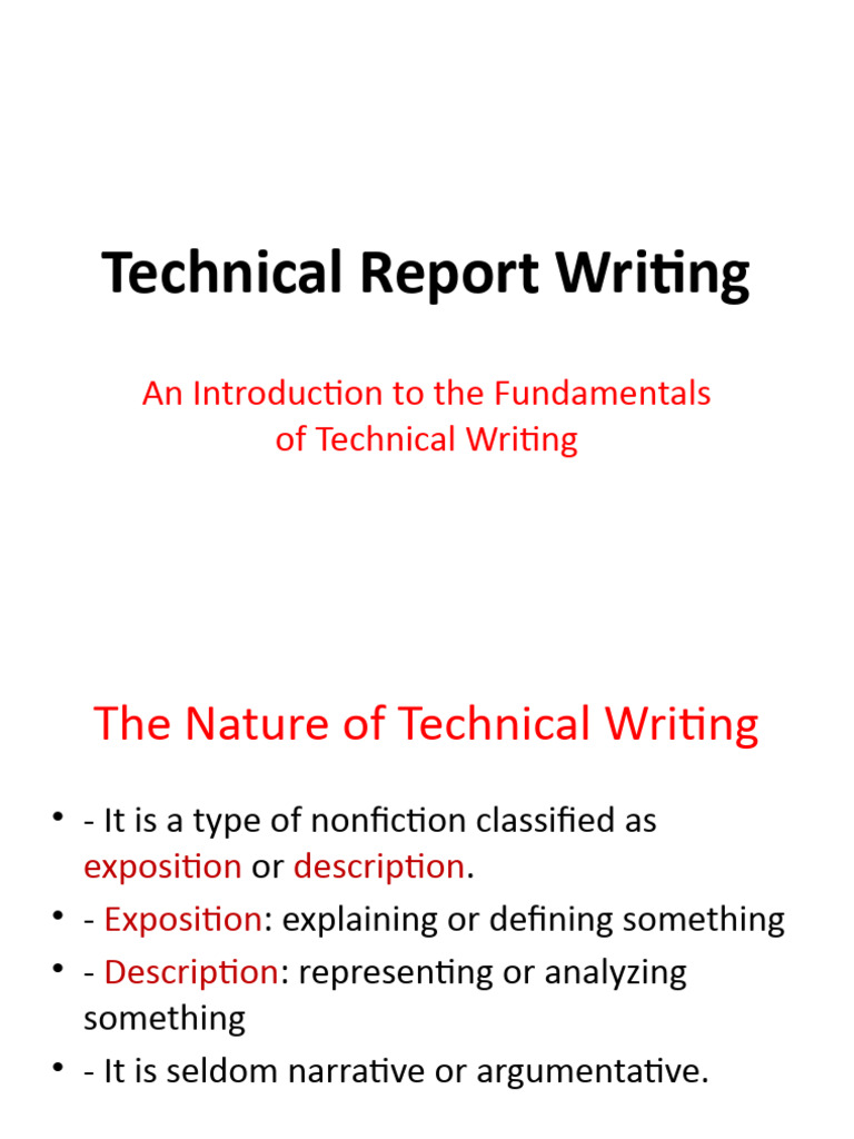 Technical Report Writing PDF Sentence Linguistics English Language