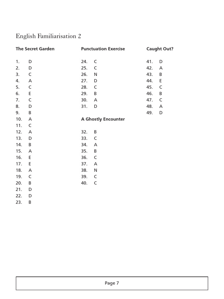 11 Plus GL Assessment English 2 Answers | PDF