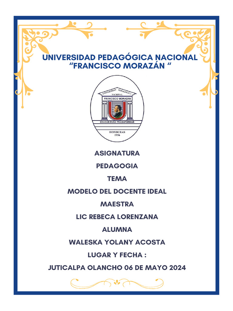 Documento A4 Portada Trabajo Profesional Sencilla Azul | PDF