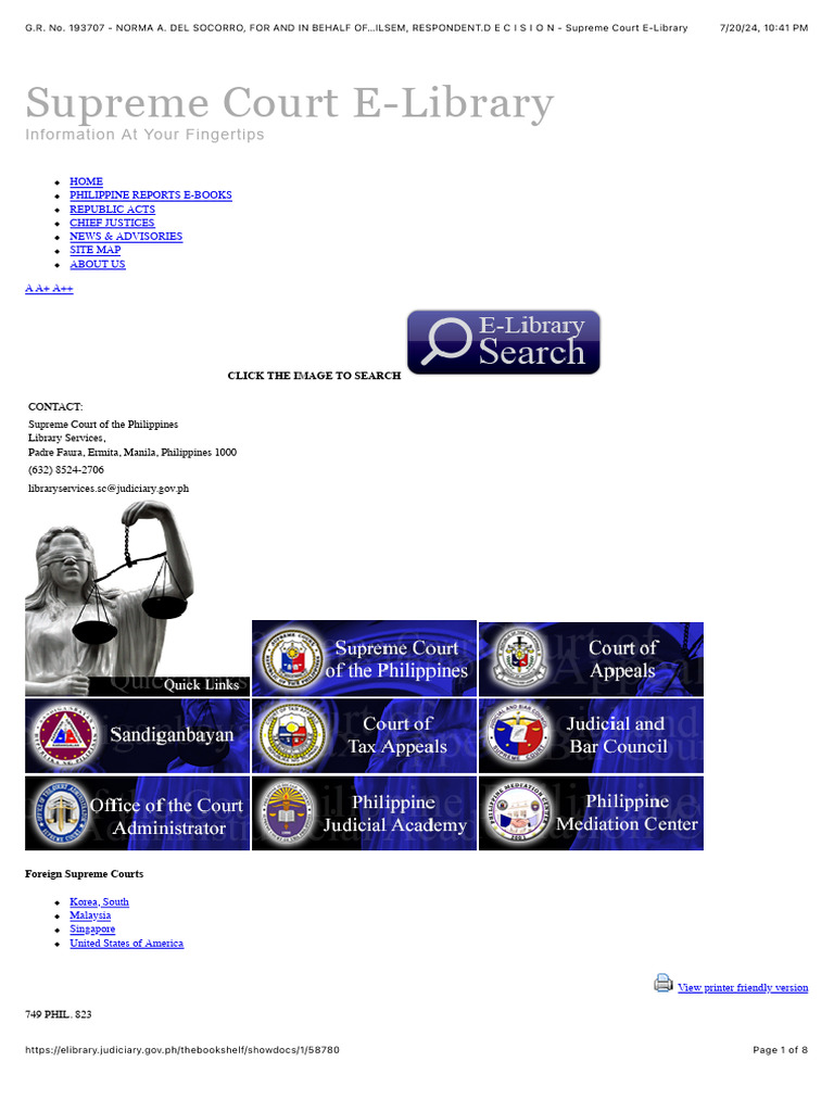 Supreme Court E-Library: Information at Your Fingertips | PDF | Appeal | Certiorari