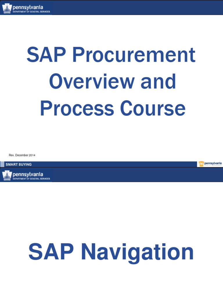 SAP Procurement Overview and Process Course (PDFDrive) | PDF | Business