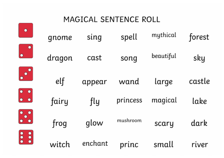 Magical Sentence Roll | PDF