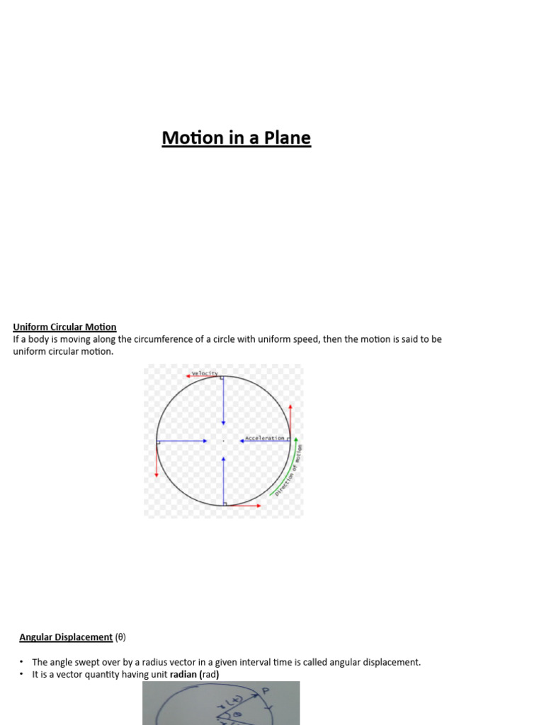 Motion in A Plane 3 | PDF | Acceleration | Spacetime