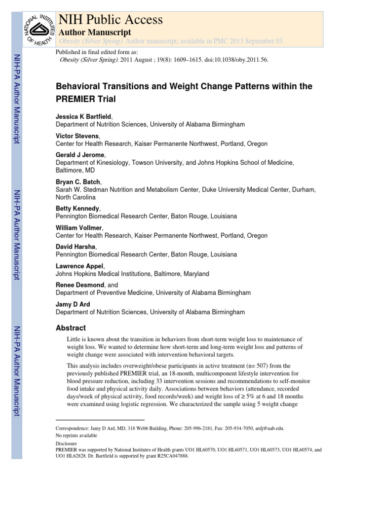 Bartfield-2011-Behavioral Transitions and Weight Change Patterns Within ...