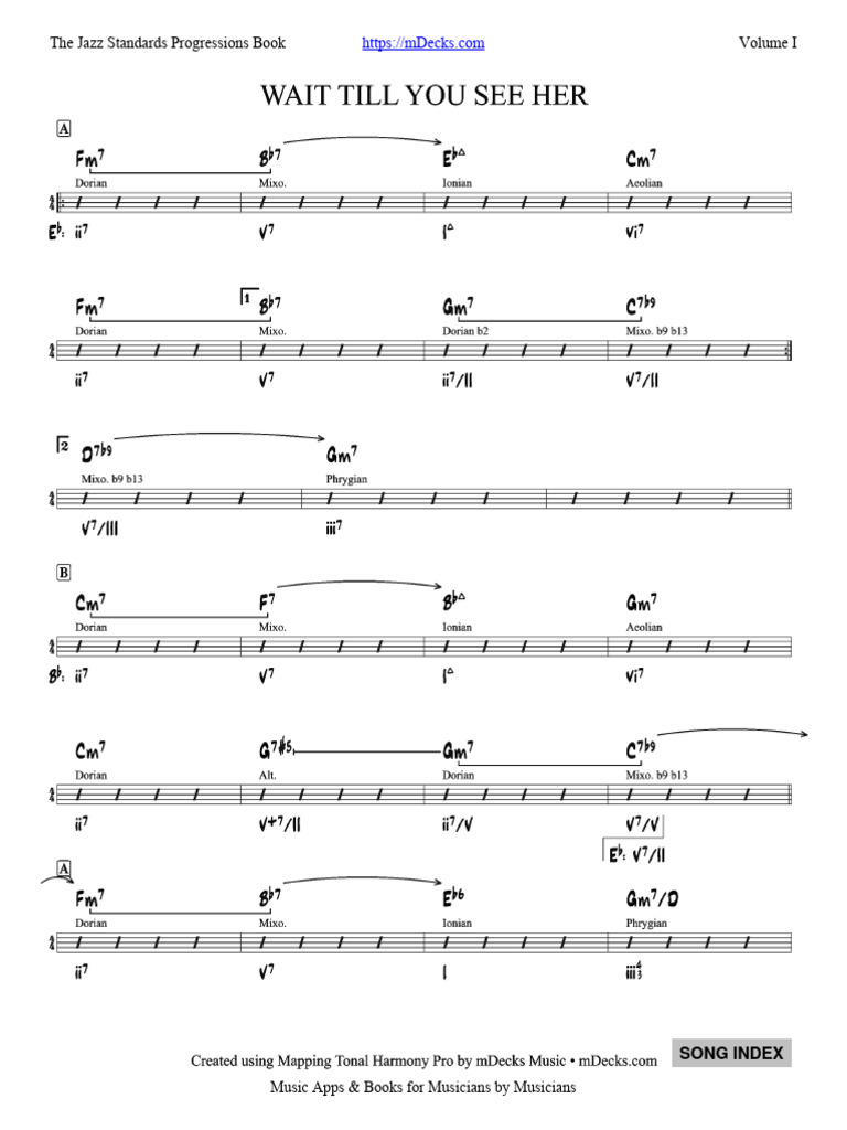 Wait Till You See Her - Jazz Standards Progressions Book Analyzed | PDF ...