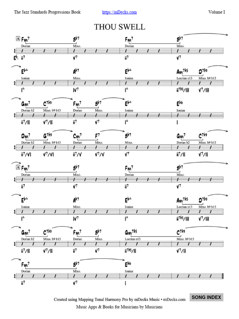Thou Swell - Jazz Standards Progressions Book Analyzed | PDF | Music ...