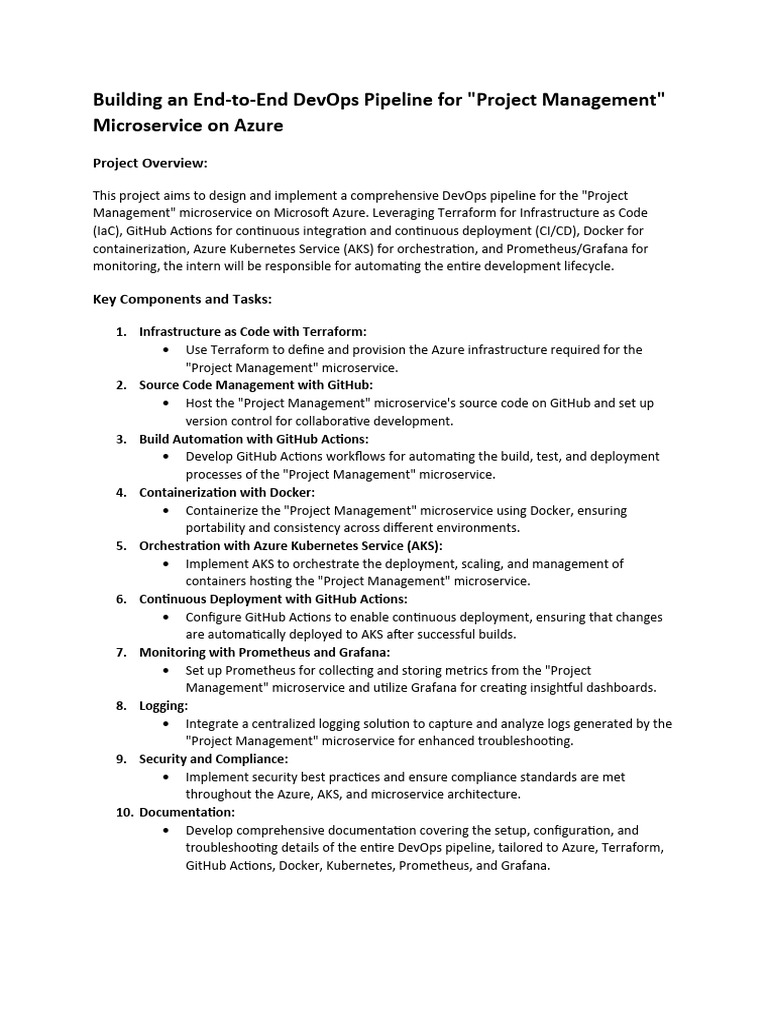 Building An End-to-End DevOps Pipeline For Project Managemen | PDF ...