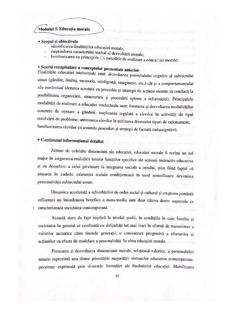 Modulul 5. Educatia Moralã | PDF