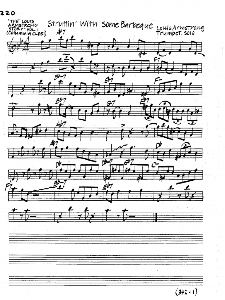 Struttin With Some Barbecue - Louis Armstrong | PDF