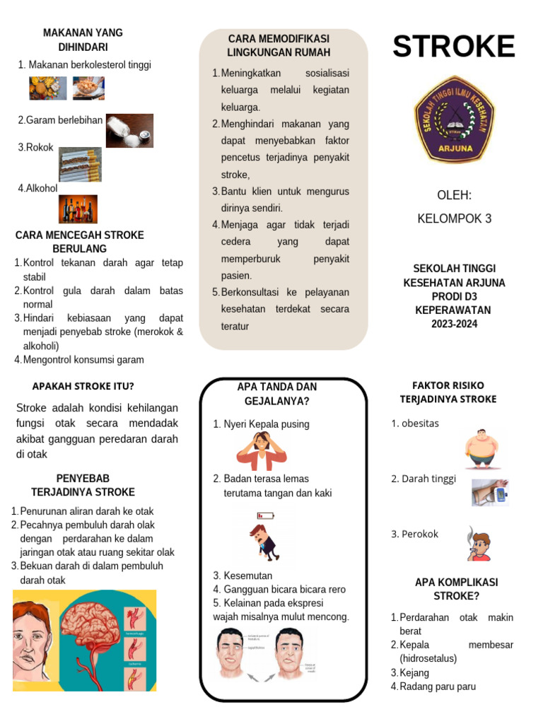 Leaflet Stroke | PDF | Pengembangan Diri | Kesehatan Holistik